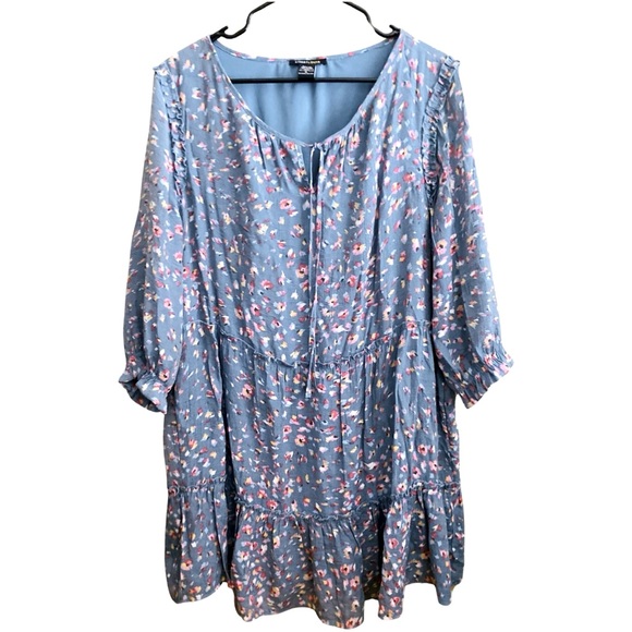 Robert Louis | Dresses | Robert Louis Peasant Dress Xl Blue Floral ...